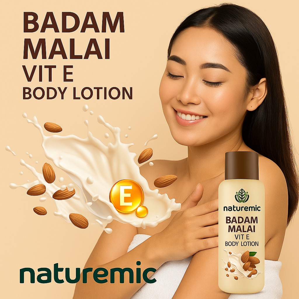 Badam Malai Vitamin E Body Lotion - Naturemic